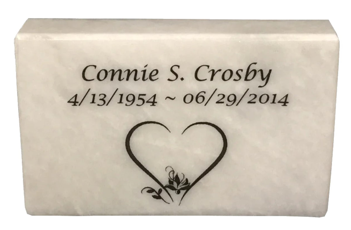 Antique White Marble Name Plaque – At Peace Memorials