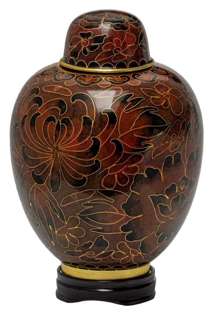 Medium 40 Cubic Inches Amber Cremation Urn for Ashes - At Peace Memorials