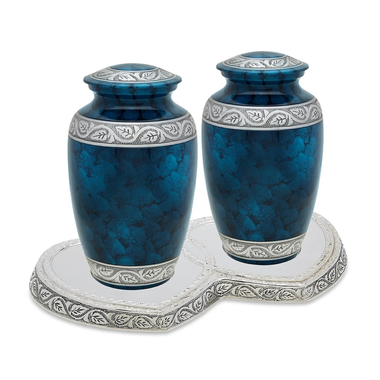Middleton Blue Companion 440 Cubic Inches 2 Adult Funeral Cremation Ur ...