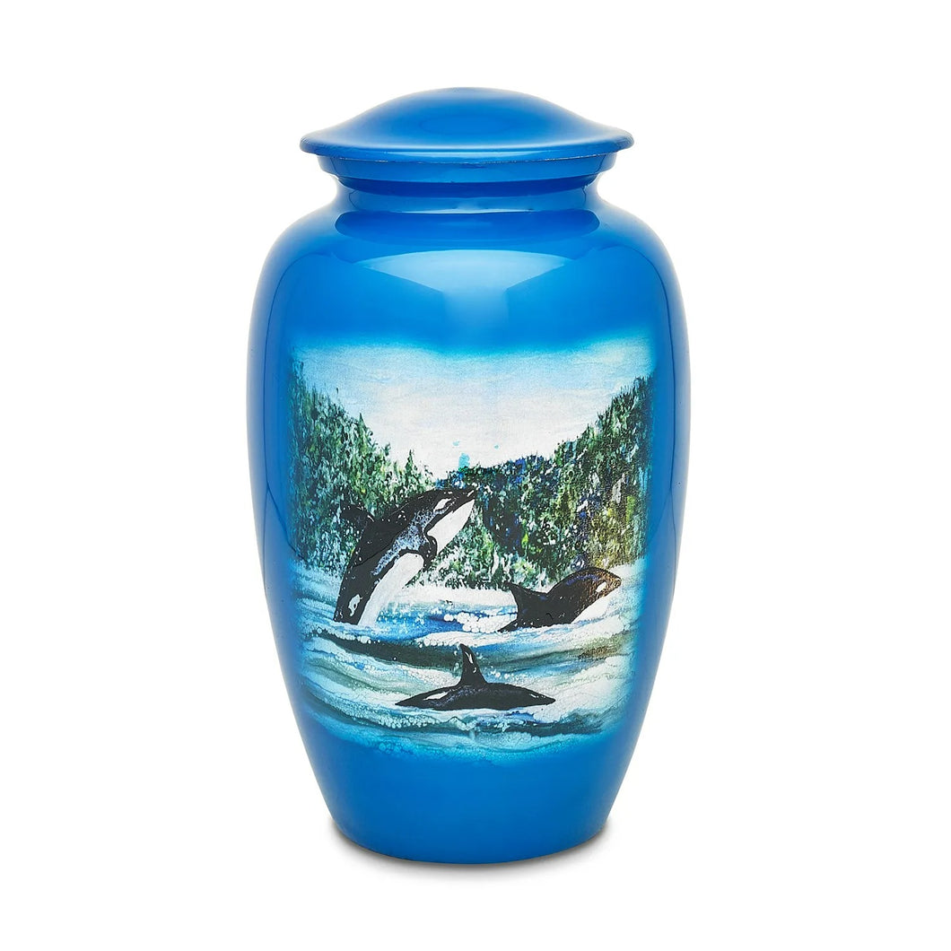 Orca Pod 220 Cubic Inches Large/Adult Funeral Cremation Urn for Ashes ...
