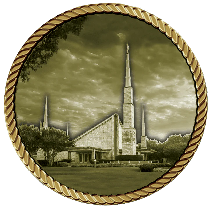 LDS Dallas Temple Medallion for Box Cremation Urn/Flag Case - 3 Inch D ...