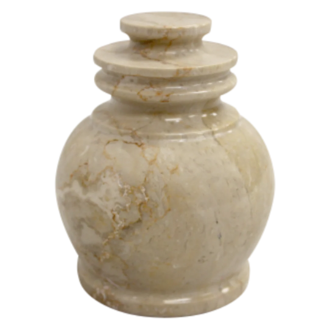 2 Cubic Inches Serenity Cameo Memento Marble Cremation Urn - At Peace ...