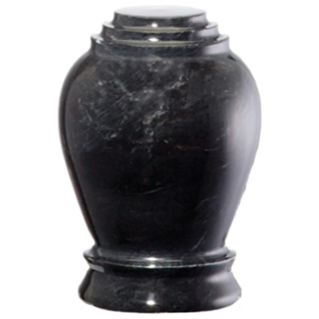 2 Cubic Inches Embrace Ebony Memento Marble Cremation Urn - At Peace ...