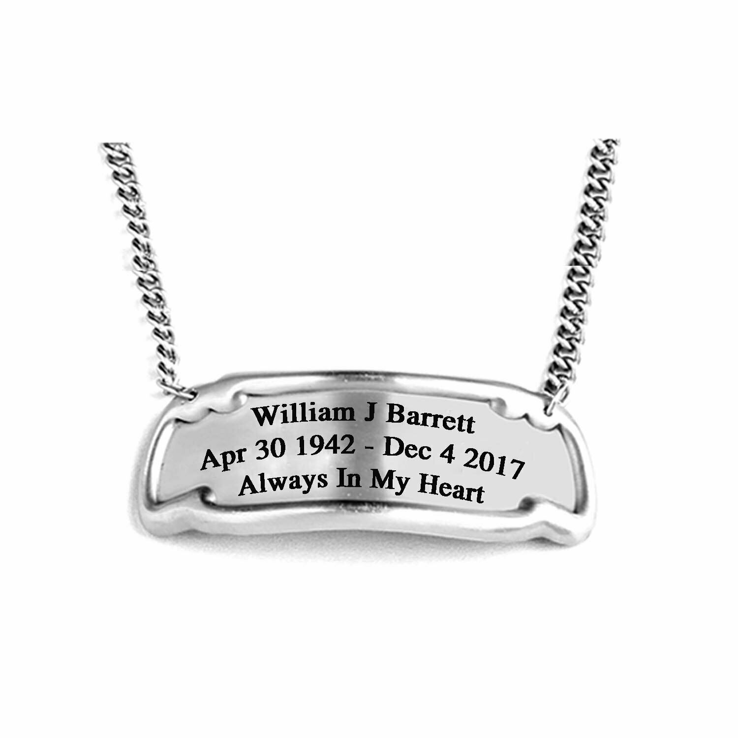 Engraved 3 Inch/3 Line Brass Nameplate Tag For Adult Cremation Urn - P ...