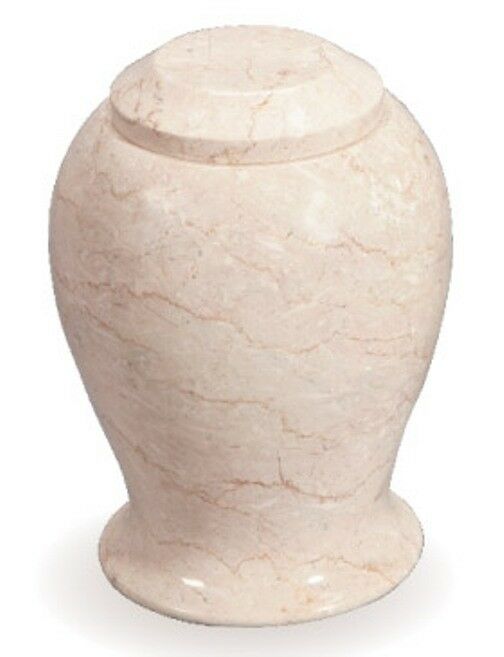 Small/Keepsake Marble 80 Cubic Inches Cream Color Funeral Cremation Ur ...