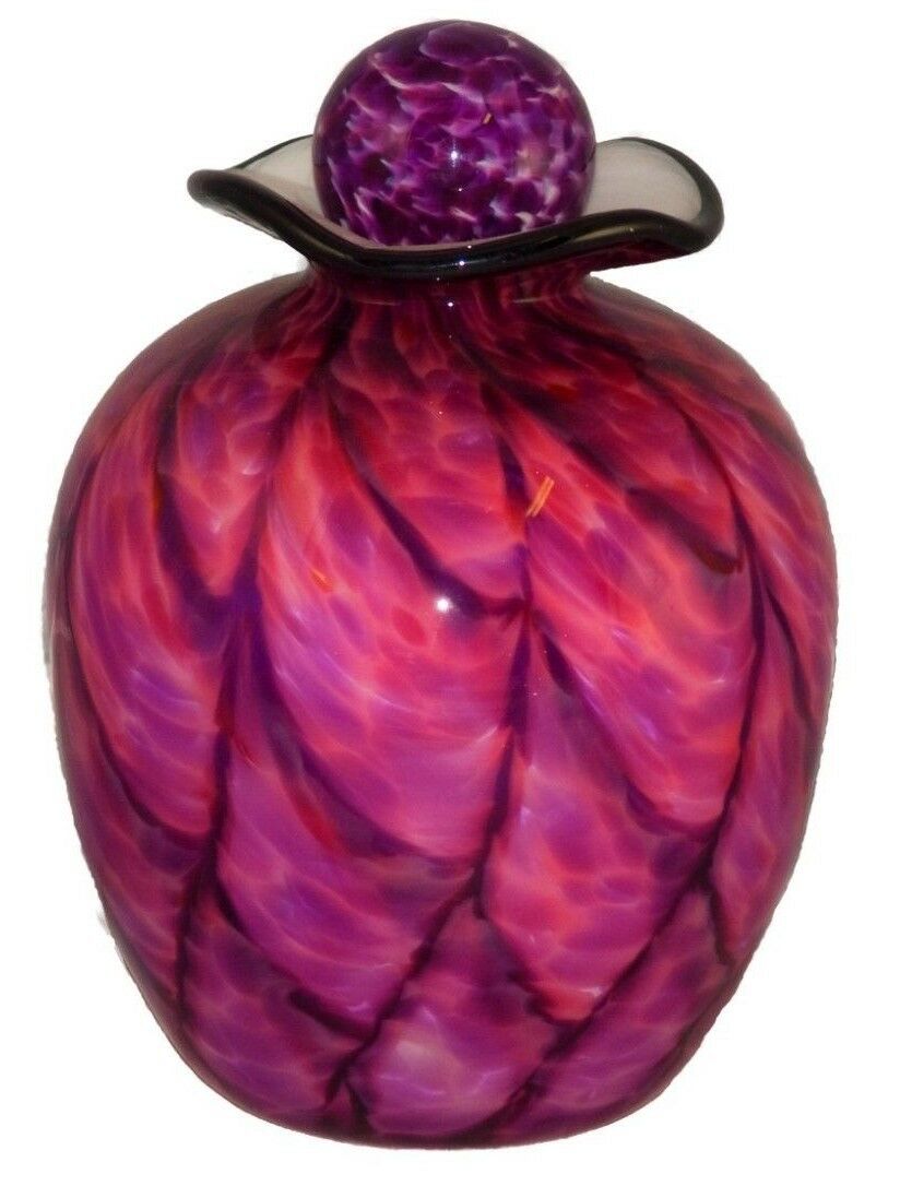 XL/Companion 400 Cubic Inch Rome Rose Funeral Glass Cremation Urn for ...
